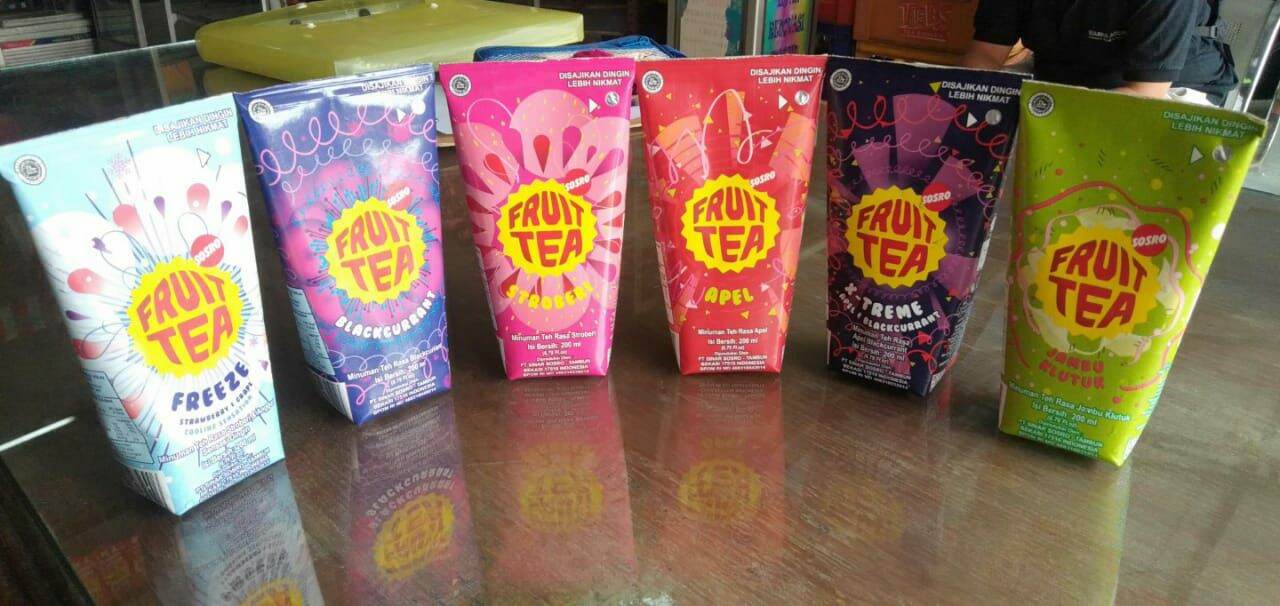 Fruit Tea Genggam 200ml (1 dus isi 24 pack) packing memakai BUBBLE WRAP ...