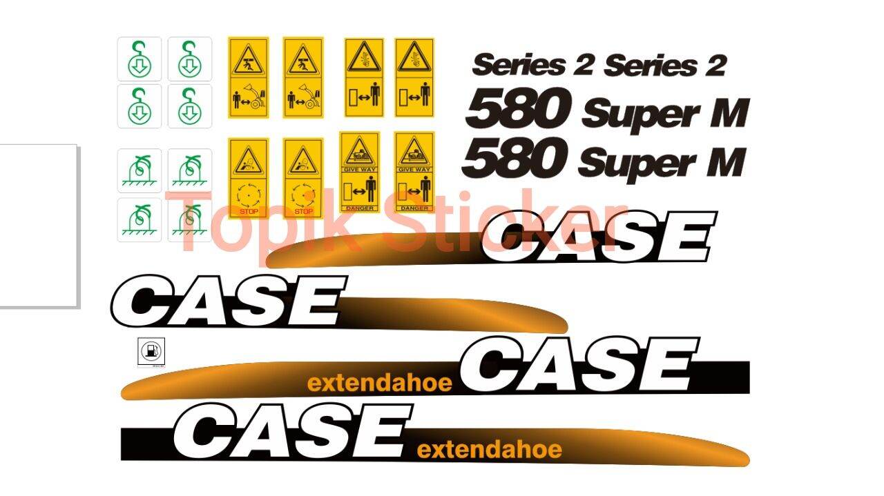 Stiker Backhoe Loader CASE 580 Super M Decal Alat Berat | Lazada Indonesia