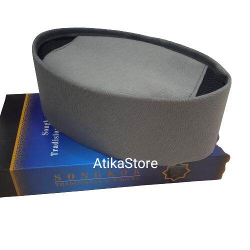 Peci Kopyah Kopeah Kopiah Songkok AC Bludru Abu Abu Pria Dewasa ...