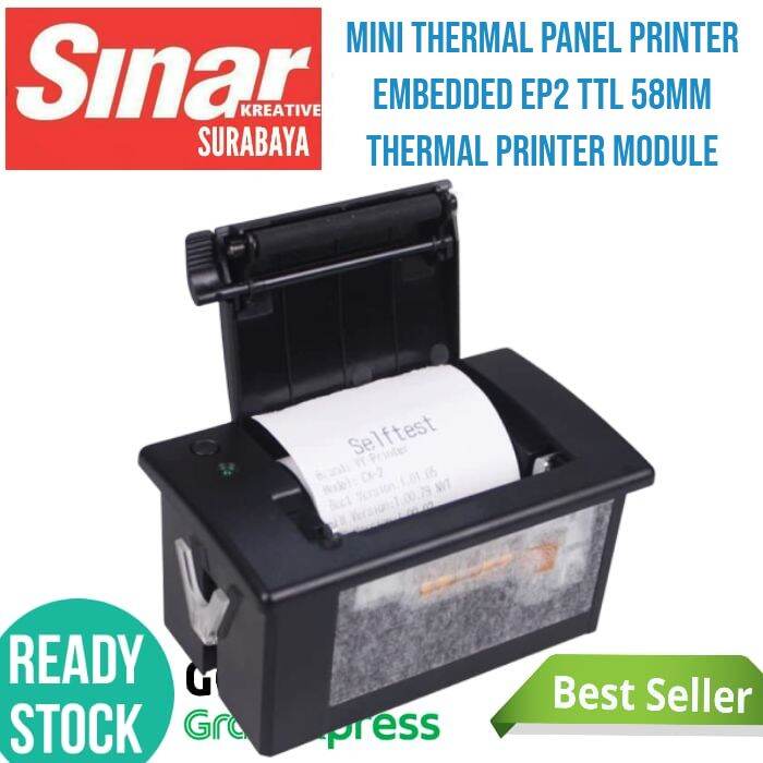 MINI THERMAL PANEL PRINTER EMBEDDED MODULE 58mm EP2 TTL - BLACK ...