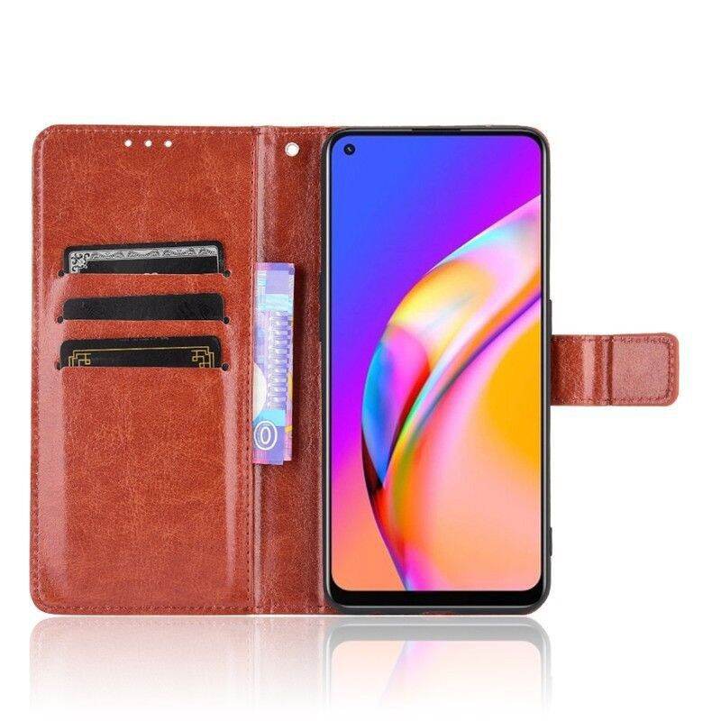 flip cover Oppo Reno 5F case model dompet bahan kulit sintetis cover ...