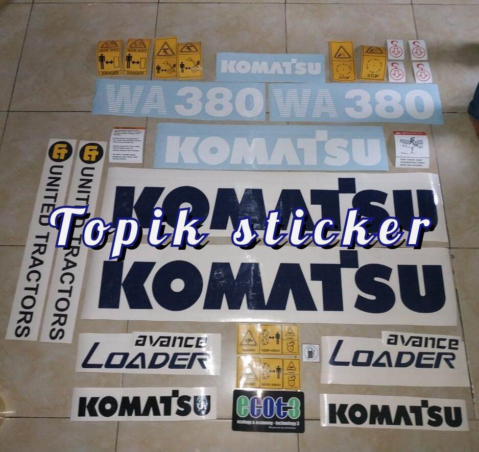 Stiker KOMATSU Whell Loader WA380 Decal Alat Berat | Lazada Indonesia