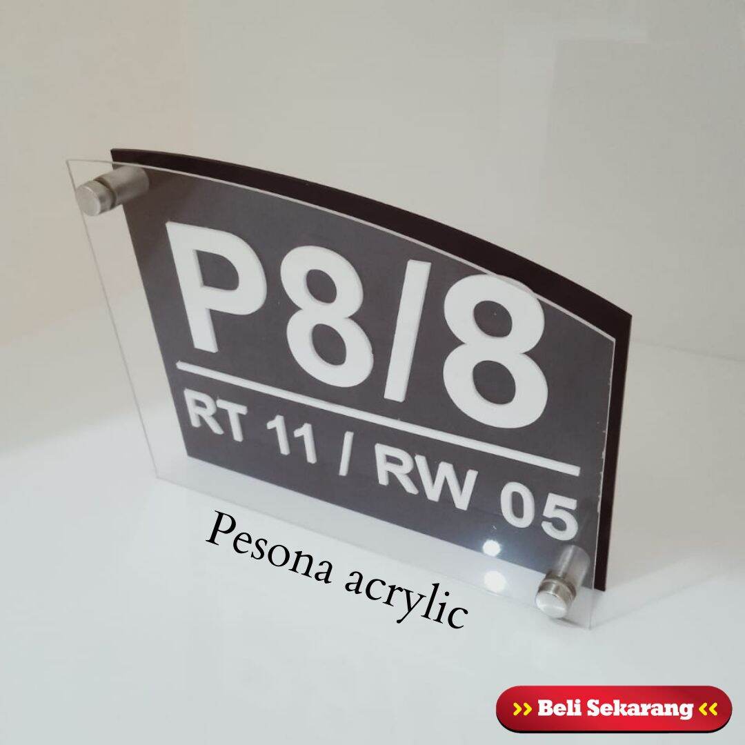 PLAT NOMOR RUMAH ACRYLIC / NOMER RUMAH AKRILIK UNIK | Lazada Indonesia