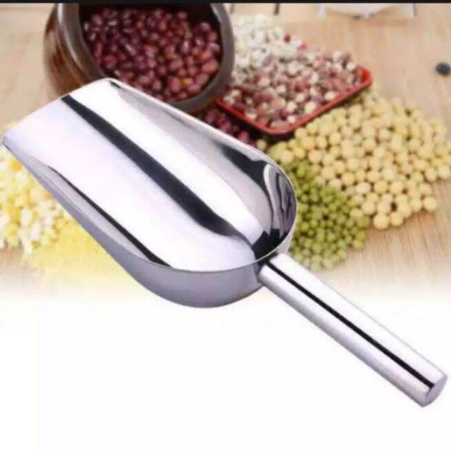 SEKOP ES BATU BESAR / KECIL | SEKOP GULA GAGANG STAINLESS | Lazada ...