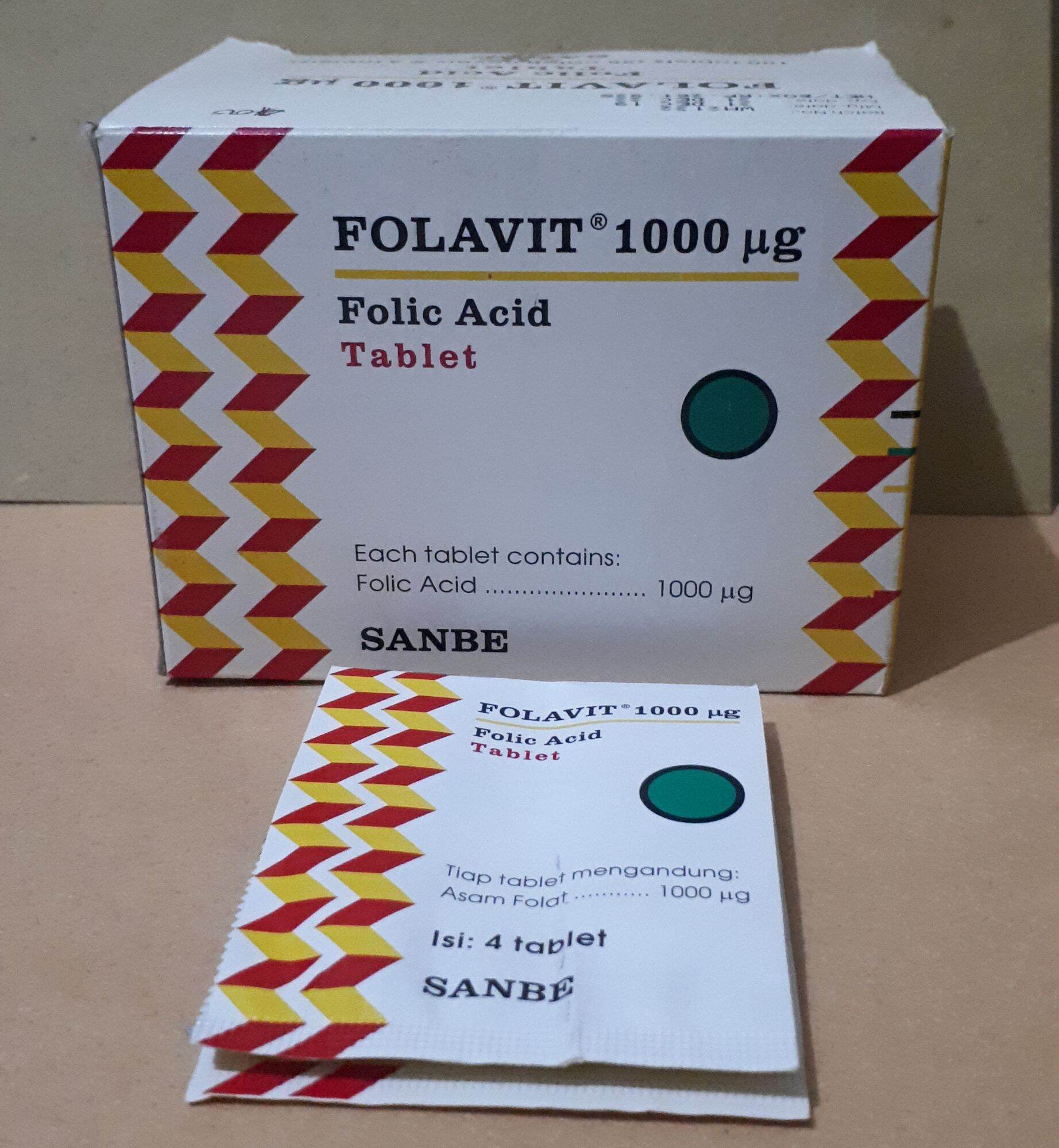 [1 strip 4 tablet] Folavit 1000 mcg suplemen bumil | Lazada Indonesia