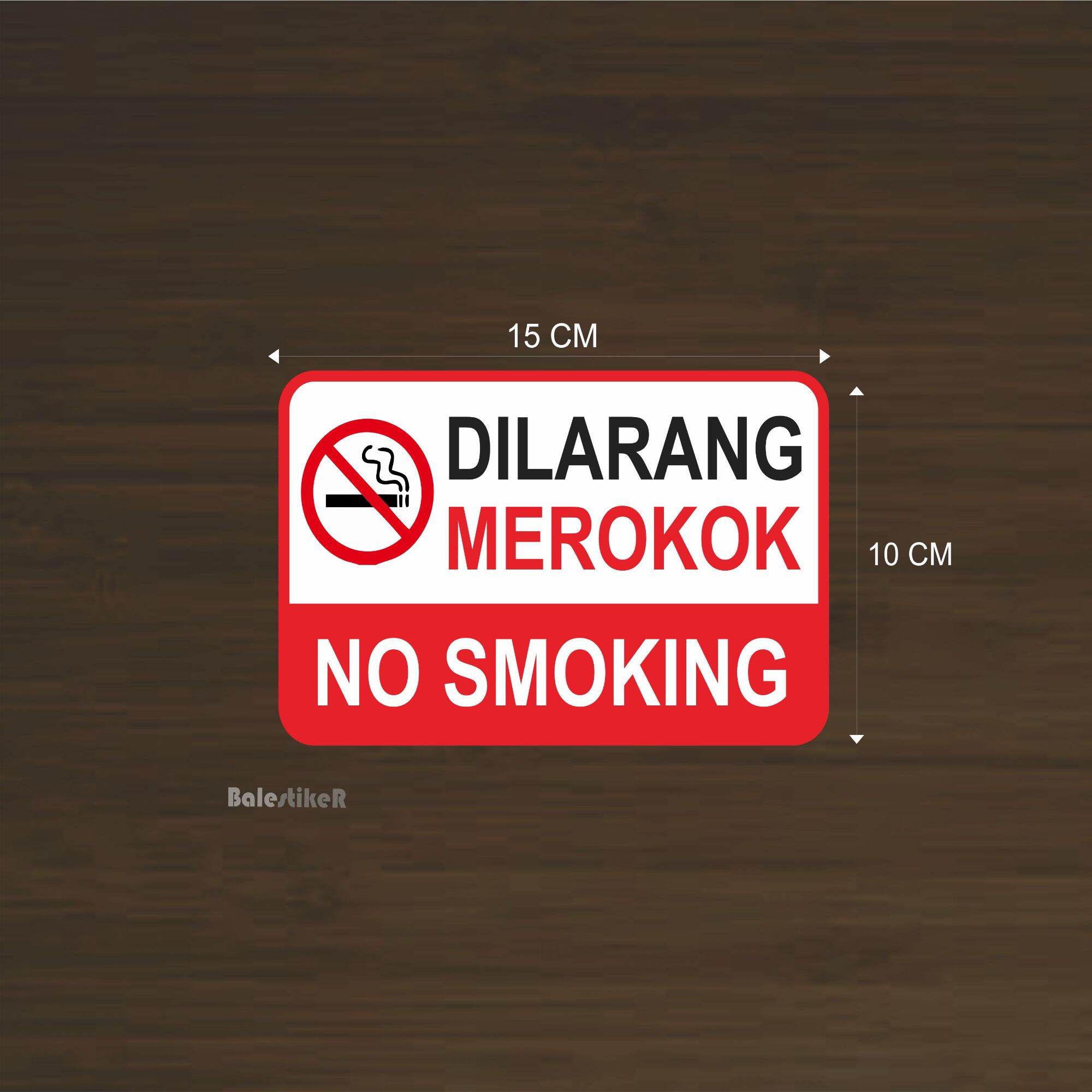 stiker dilarang meroko sticker no smoking | Lazada Indonesia