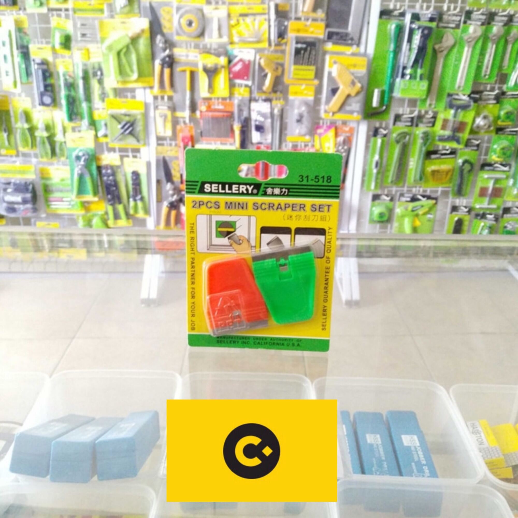 MINI SCRAPER SET SELLERY SKRAP KECIL STIKER KACA CAT KAPE PVC BESI ...