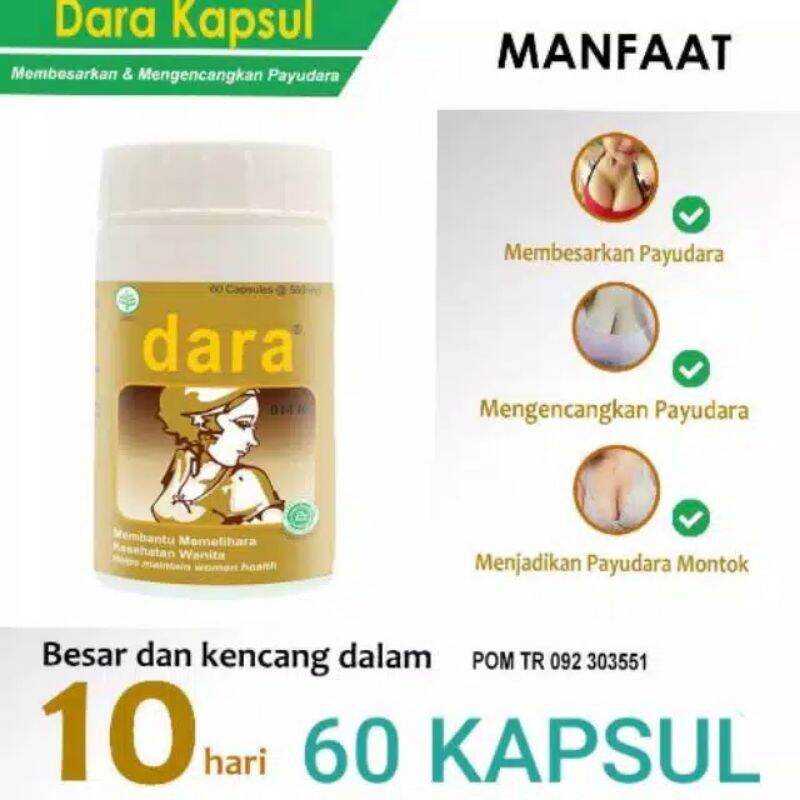 Dara isi 60 kapsul - Memperbesar dan mengencangkan payudara secara ...