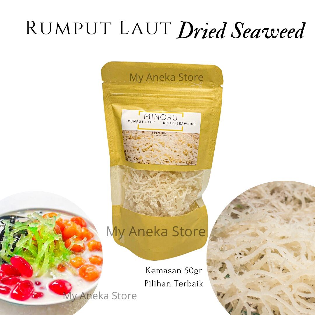 Rumput laut kemasan 50gr merk minoru/ rumput laut kering normal ...