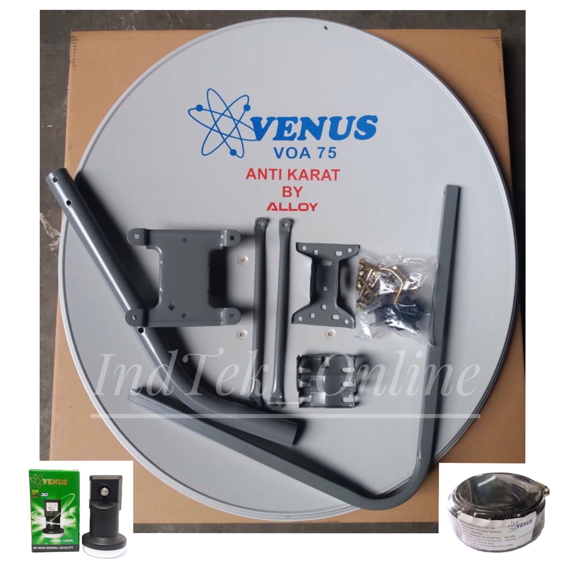 Dish ODU SET Parabola VENUS Ku Band 75cm Komplit Kabel + LNB Ku Band ...
