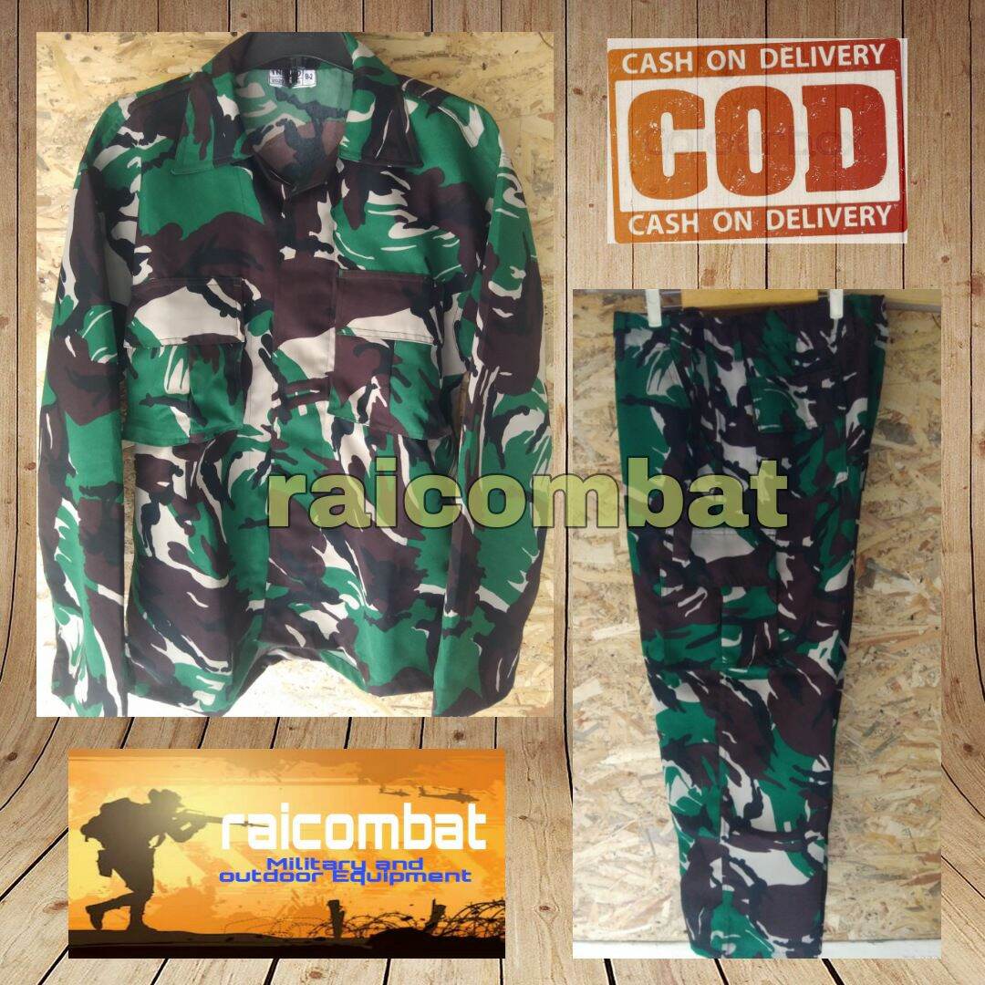 BAJU PDL TNI LORENG VELBED WOLL | Lazada Indonesia