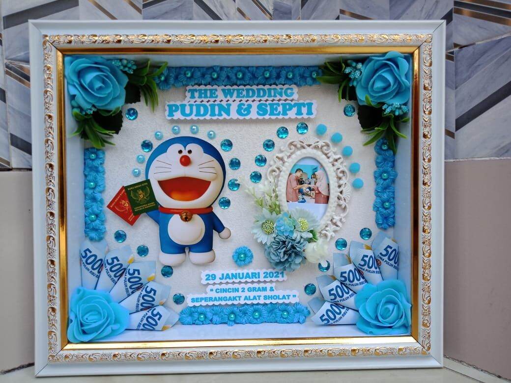 Mahar doraemon. Mahar nikah. Mahar surabaya. Mahar frame 3D 30x25 10R ...