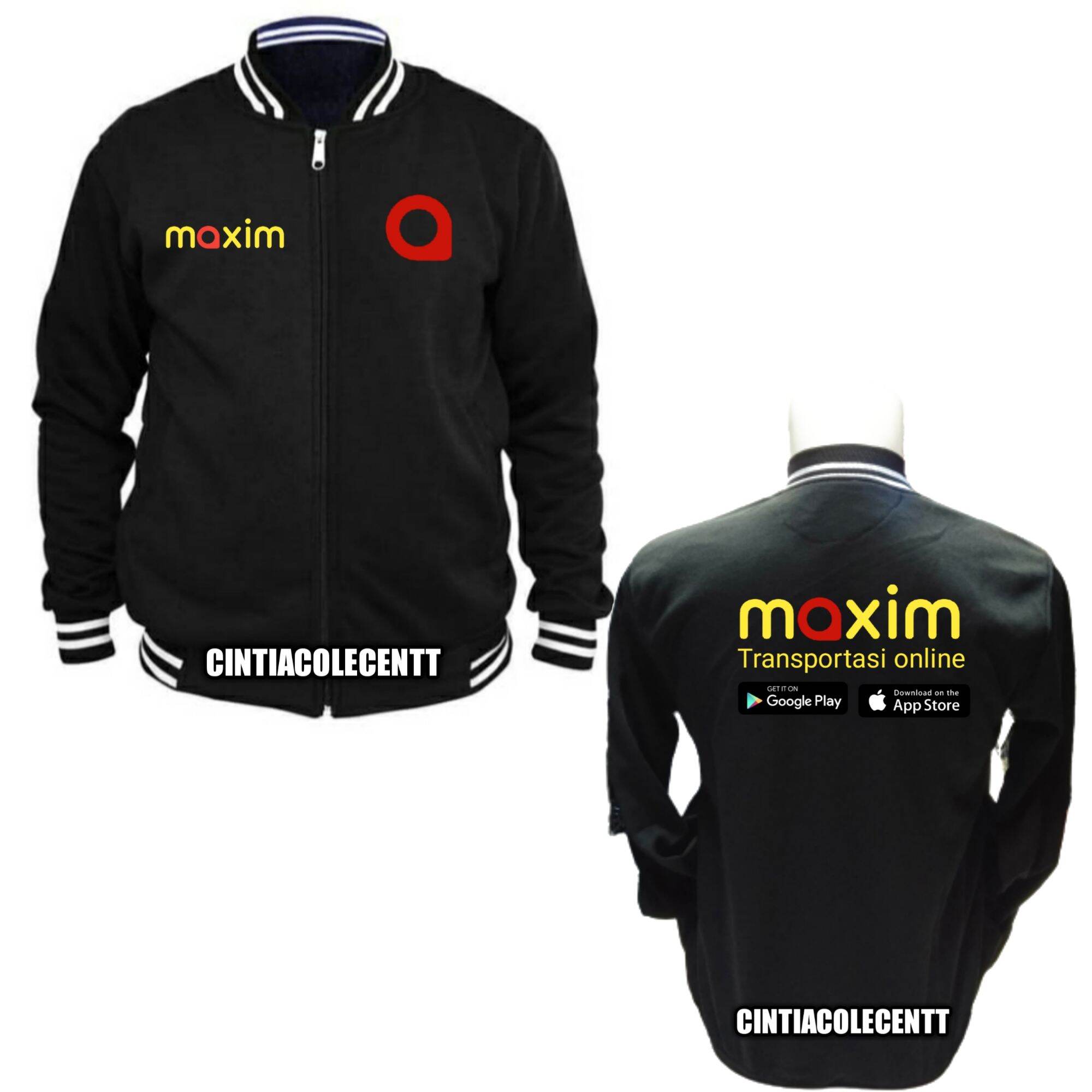 JAKET MAXIM OJEK TRANSFORTASI ONLINE BAHAN COTTON FLECEE PREMIUM ...