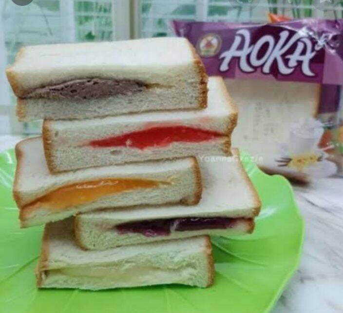 roti aoka/ padimas sandwich selai aneka rasa isi 10 | Lazada Indonesia