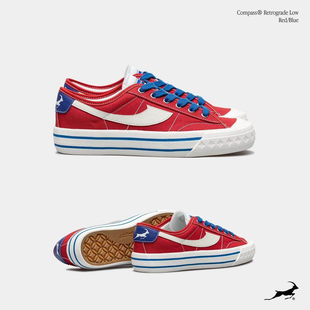 SEPATU COMPASS RETROGRADE EKSKLUSIF RETAILER RED/BLUE LOW SERIES ...
