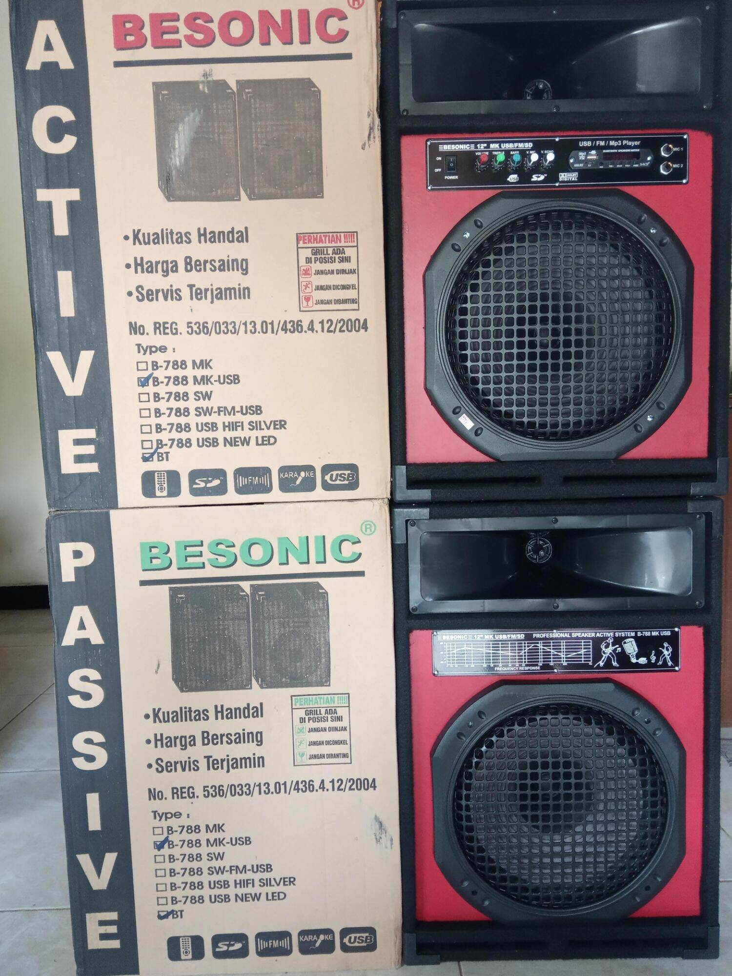 speaker aktif besonic 12 inch satu set 2 box | Lazada Indonesia
