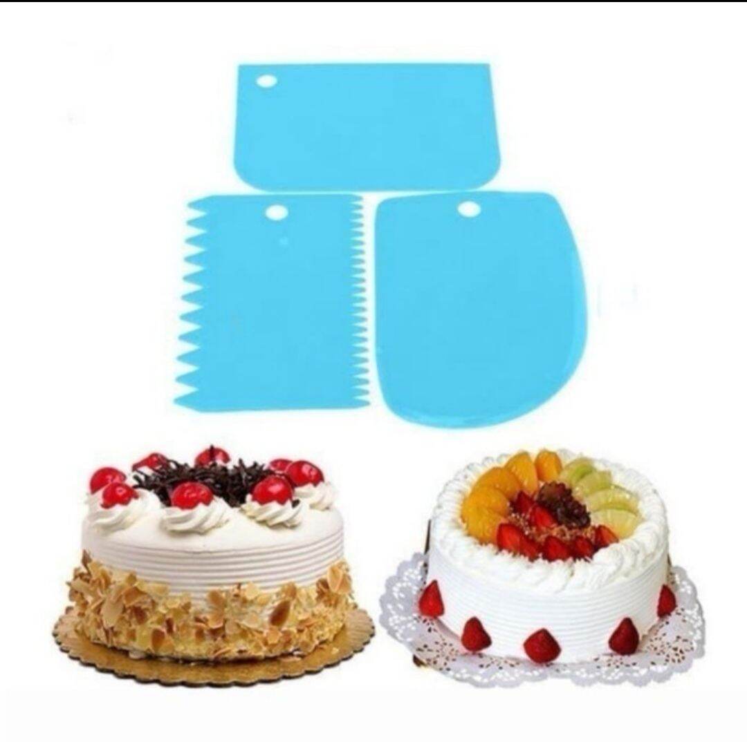 Alat decorasi kue scraper set 3in1 | Lazada Indonesia