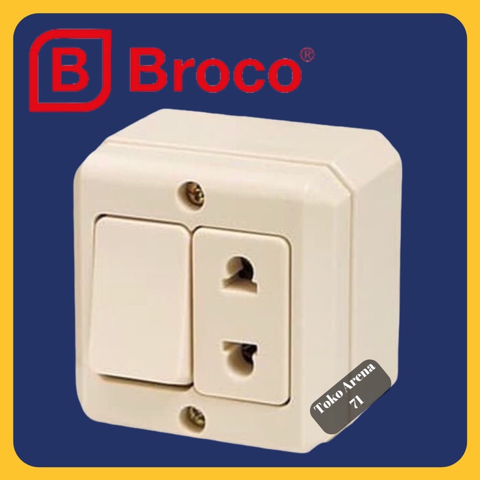 BROCO OB TEMPEL SAKLAR ENGKEL + STOP KONTAK CREAM SEGI NEW GEE 15211 ...