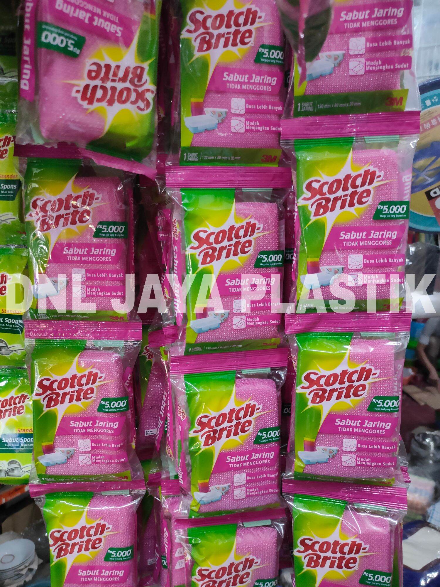 3M Scotch Brite 3 Pcs Sabut Jaring ID-T60-3 Sabut Cuci Alat Plastik ...