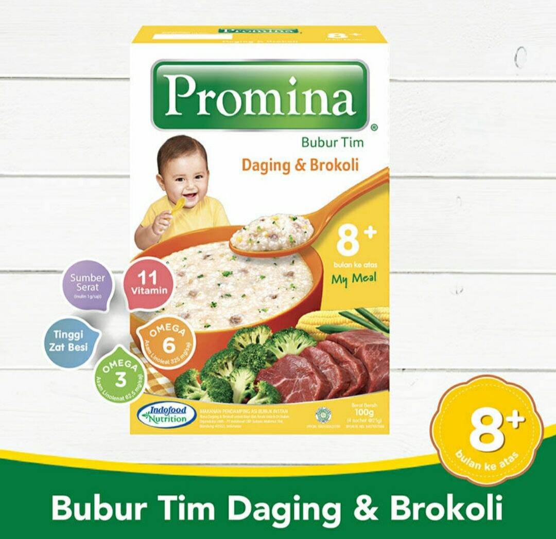 PROMINA Bubur Tim 8+ Daging Brokoli 100gr | Lazada Indonesia