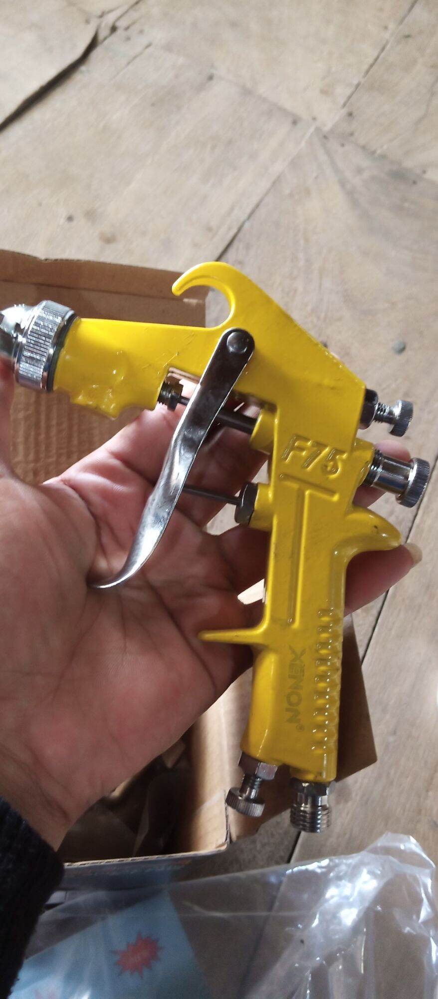 Spray gun F75 Xenon Spet Alat semprot cat kompresor angin Tabung Atas ...