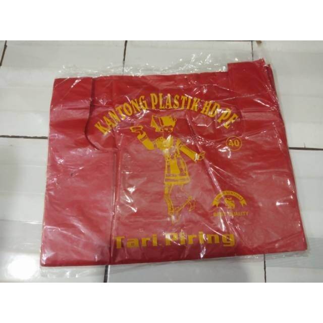 kantong plastik MERAH HD40 kresek asoi jumbo besar uk40 uk 40 | Lazada ...