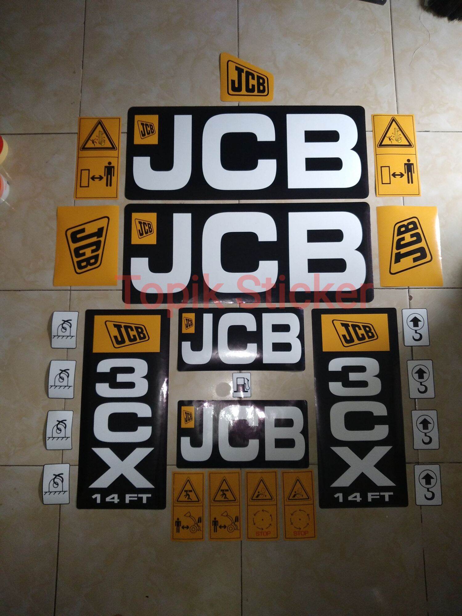 Stiker Backhoe Loader JCB 3CX Decal Alat Berat | Lazada Indonesia