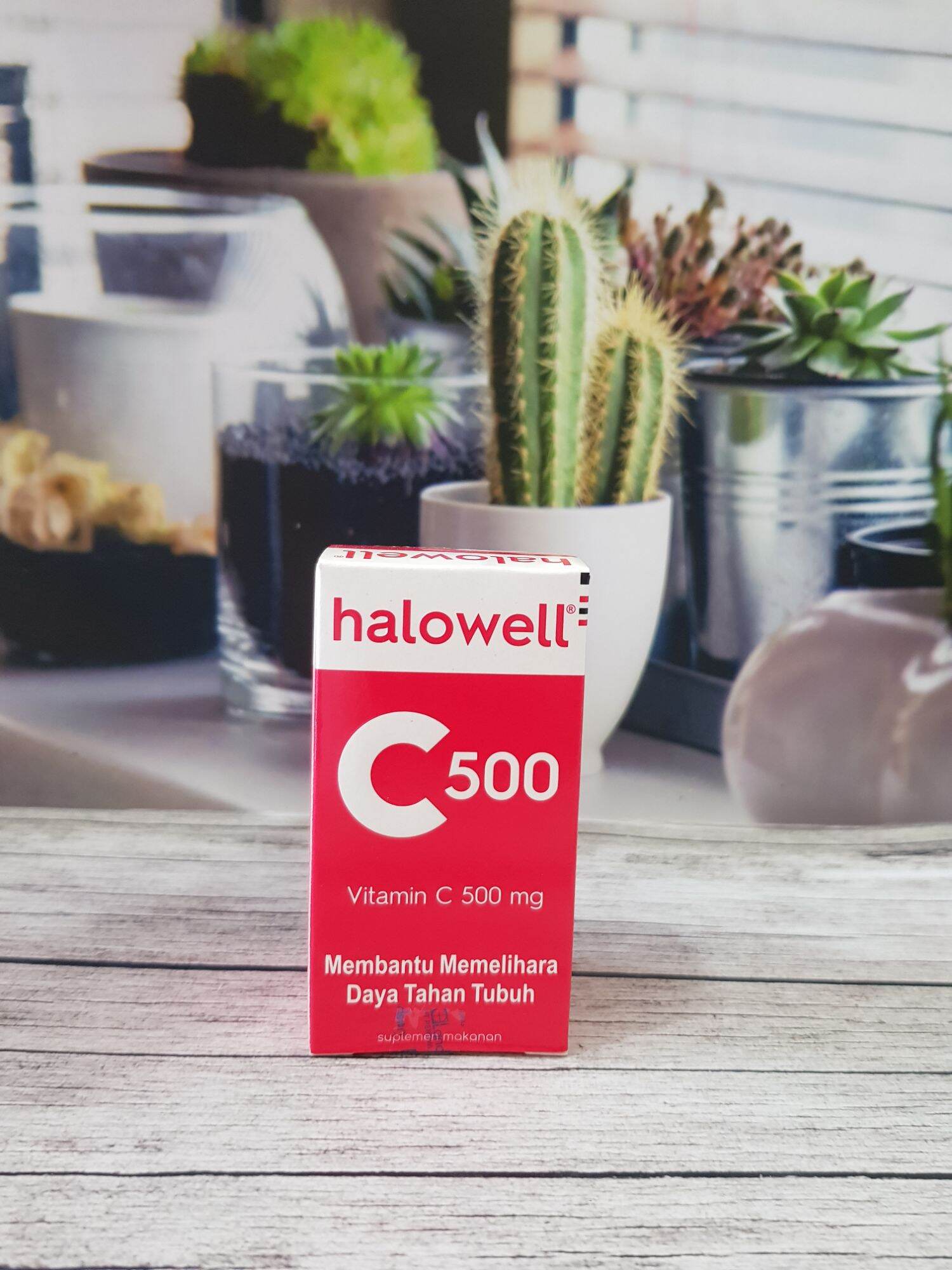 Halowell Vitamin C-500mg Kaplet 30's - Membantu Memelihara daya tahan ...