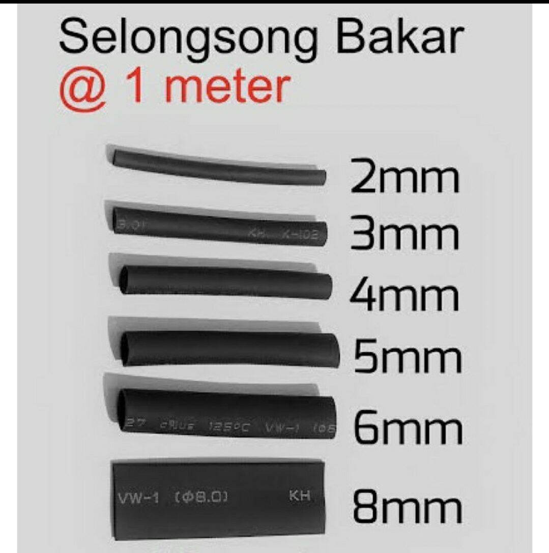 ( 1 meter ) selongsong bakar / selang bakar kabel isolasi kabel Harga ...
