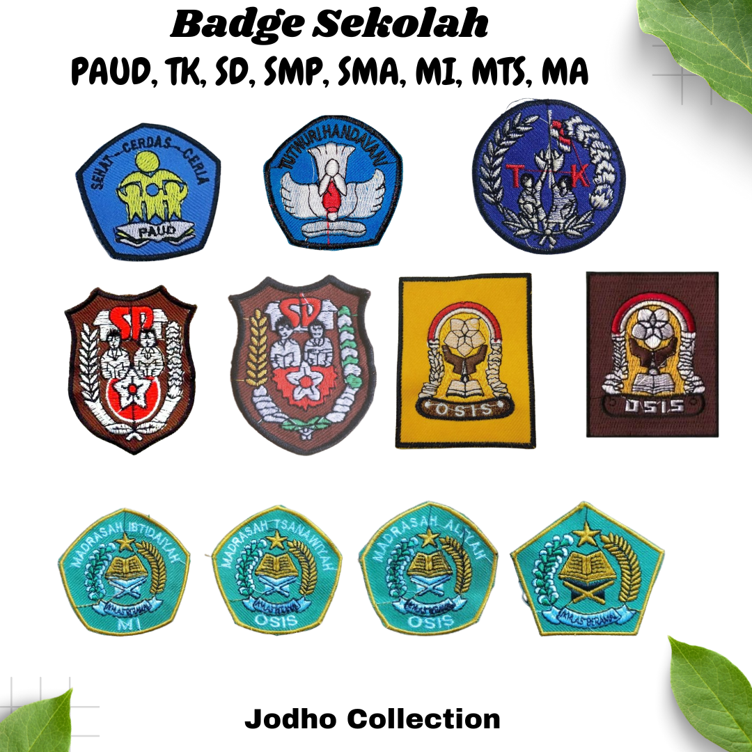 Badge Emblem Sekolah TK SD SMP SMA Bordir / Bet Saku Sekolah | Lazada ...