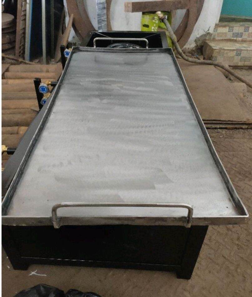 Loyang roti bakar 2 tungku tebal (burger, teppayaki, roti john, dll ...