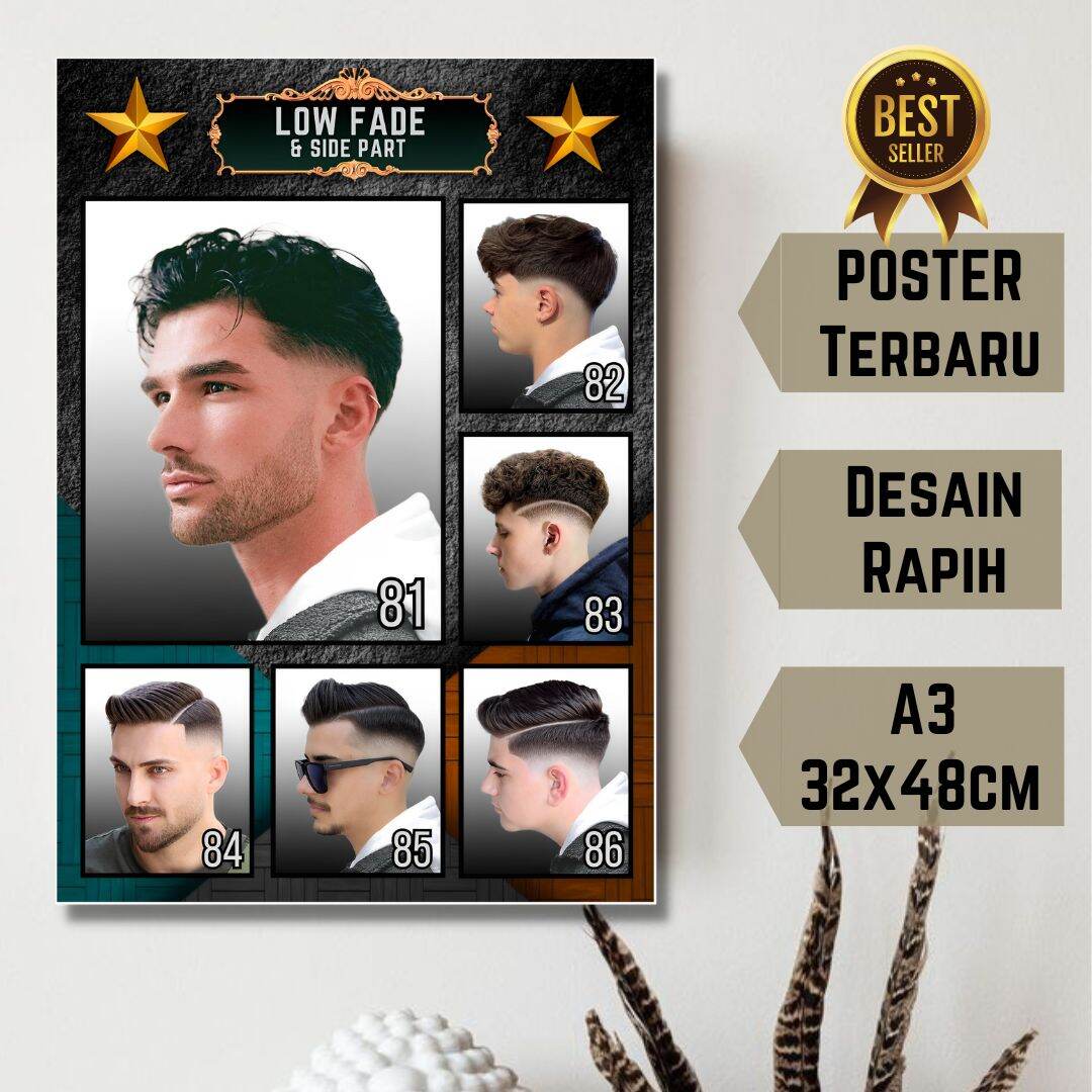 Poster barbersop / poster pangkas rambut lucu/ poster model rambut ...