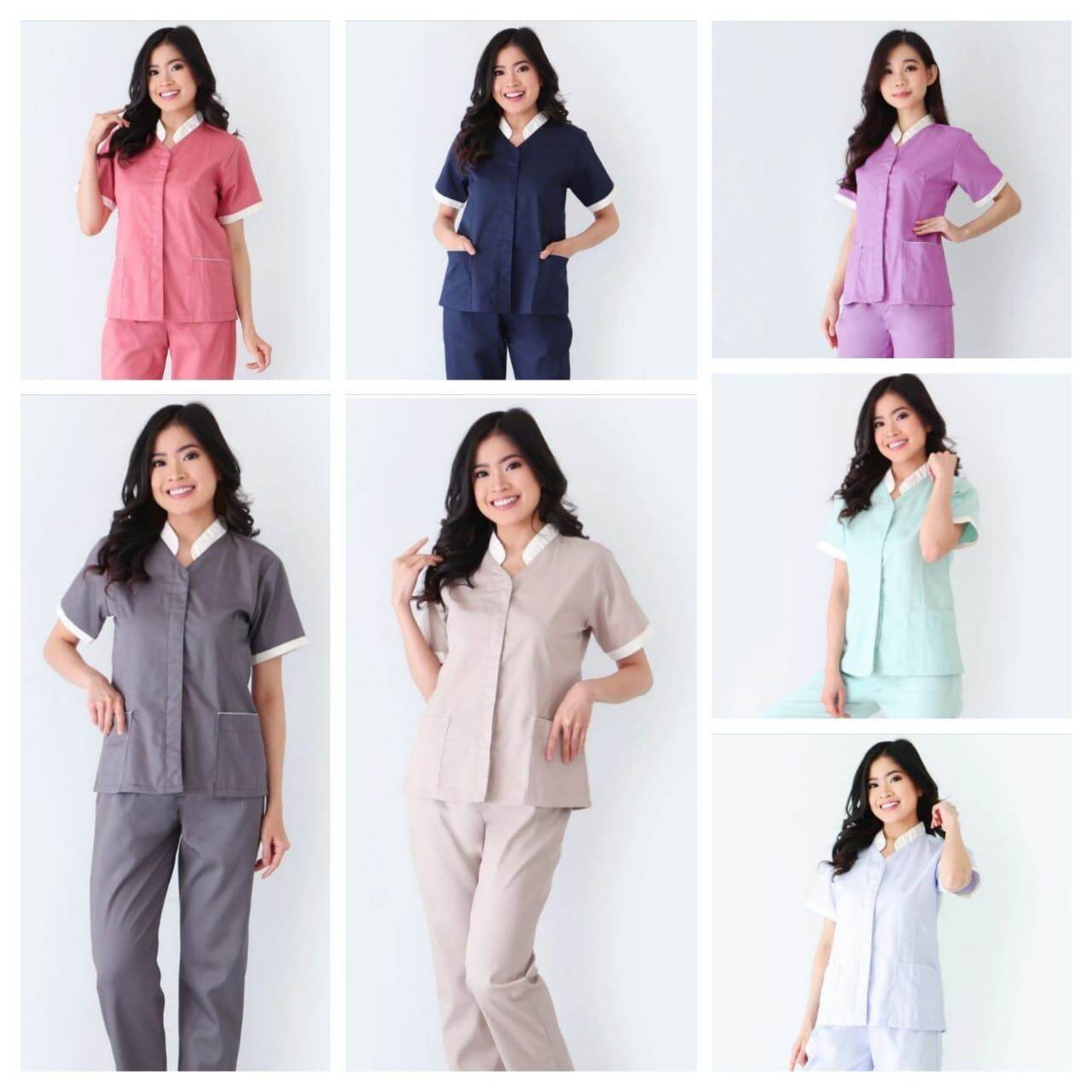 Seragam Suster Calia Short Sleeve / Baju Baby Sitter / Seragam Baby ...