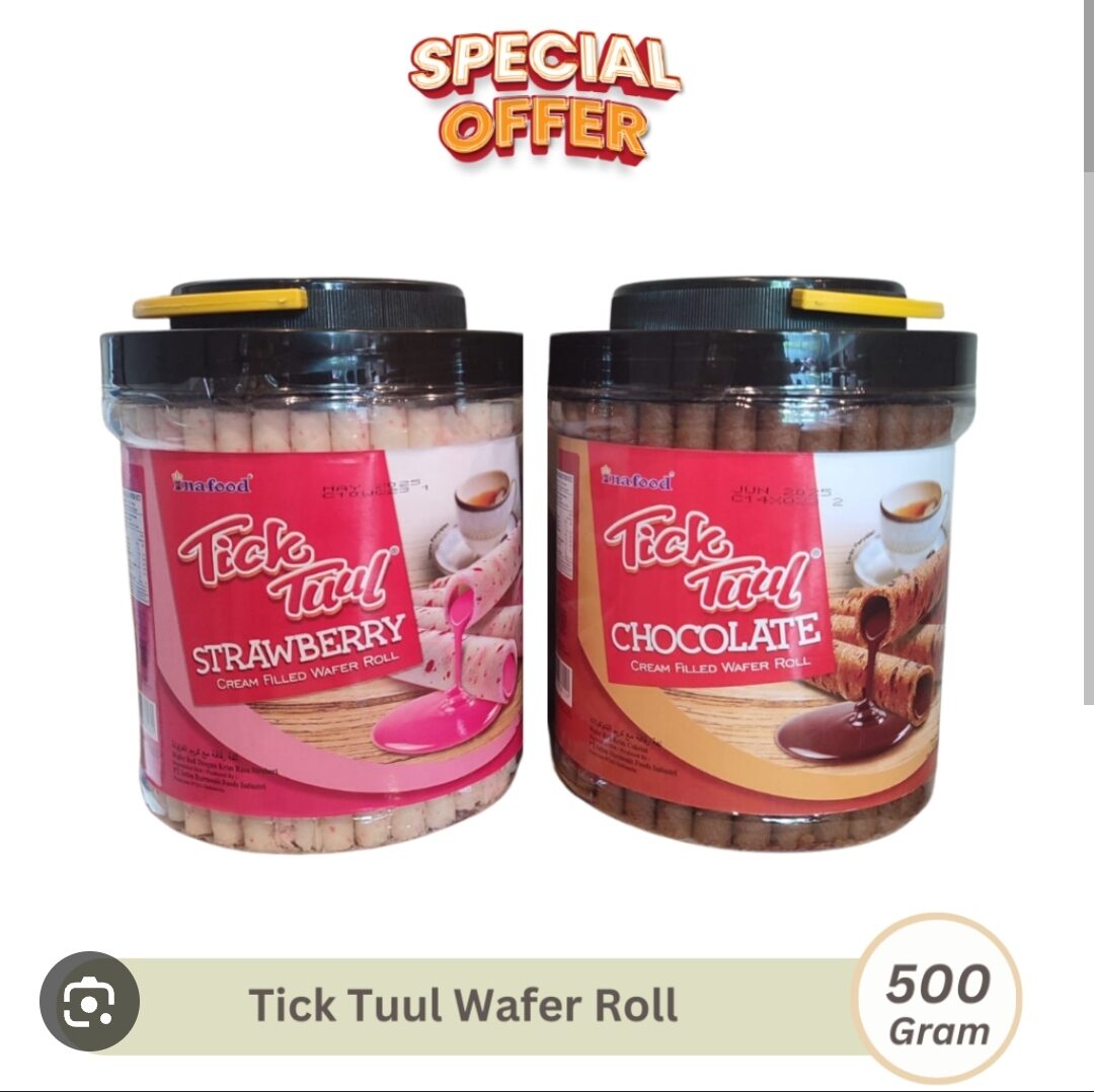 Tick Tuul Wafer Stick 500 gr Cream Filled Wafers Roll Rasa Chocolate ...
