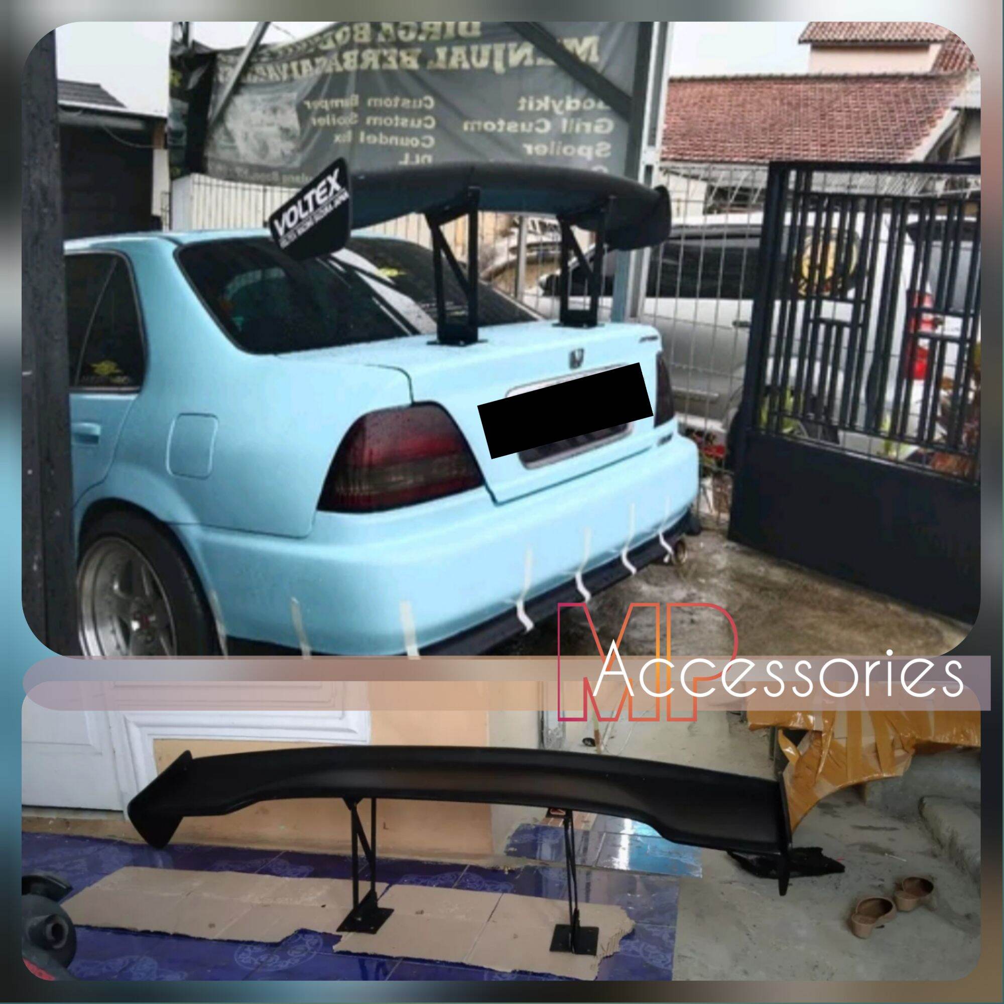 Spoiler Voltex bahan fiber dan Breket/Dudukan Bahan Besi Universal Bisa ...