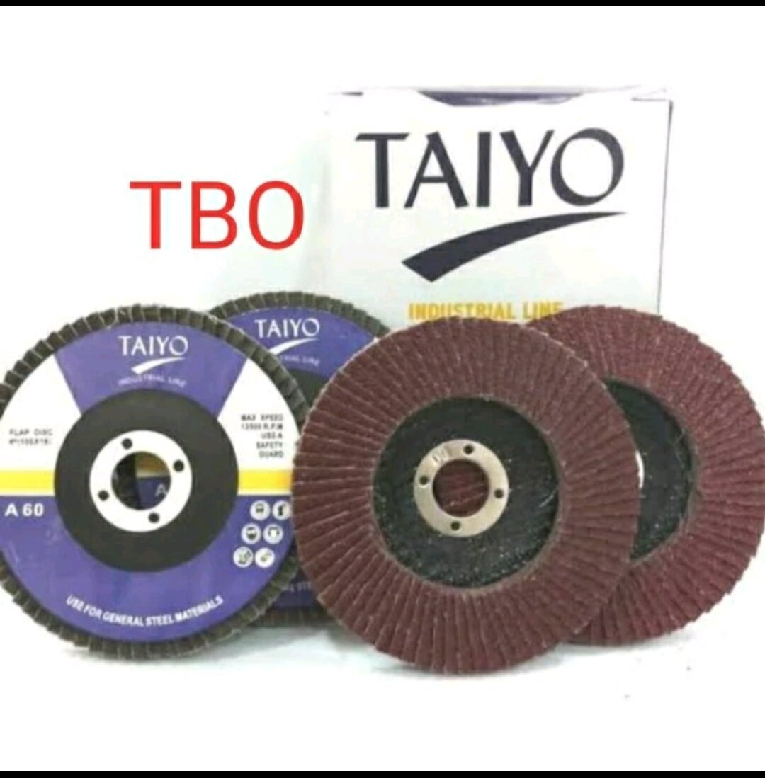 Taiyo Gerinda Amplas 4" Amplas Susun KASAR Ukuran 40, Flap Disc Wheel 4 ...