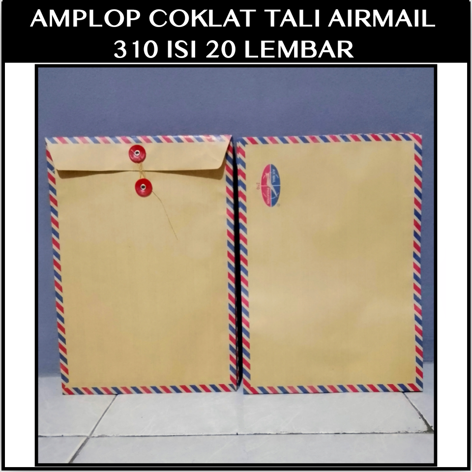 Amplop Tali Coklat Air Mail 310 / Amplop Lamaran Kerja Per 20 Lembar ...