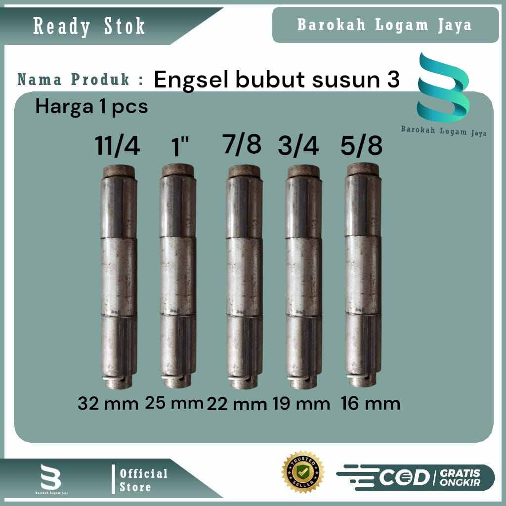 Engsel bubut pipa susun 3 | engsel pagar besi | Lazada Indonesia