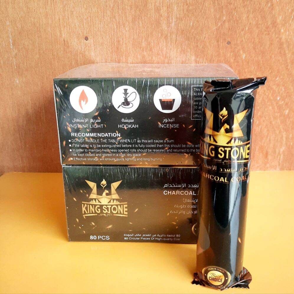 Briket ARANG MAGIC Charcoal Coal King Stone 1 Kemasan Isi 10 tablet ...