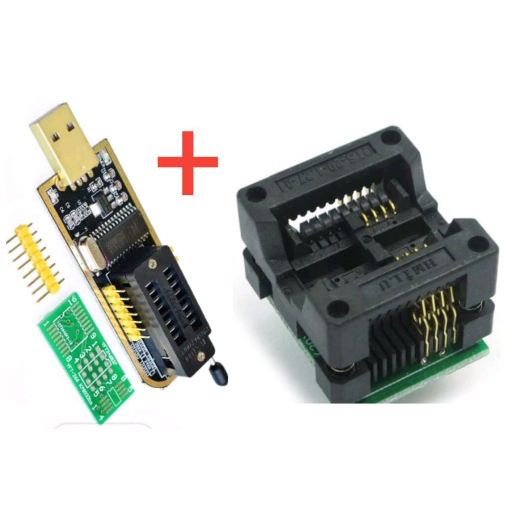 CH341A programmer combo 2 in 1 ( usb ch341 + socket sop8 200-209ml ...