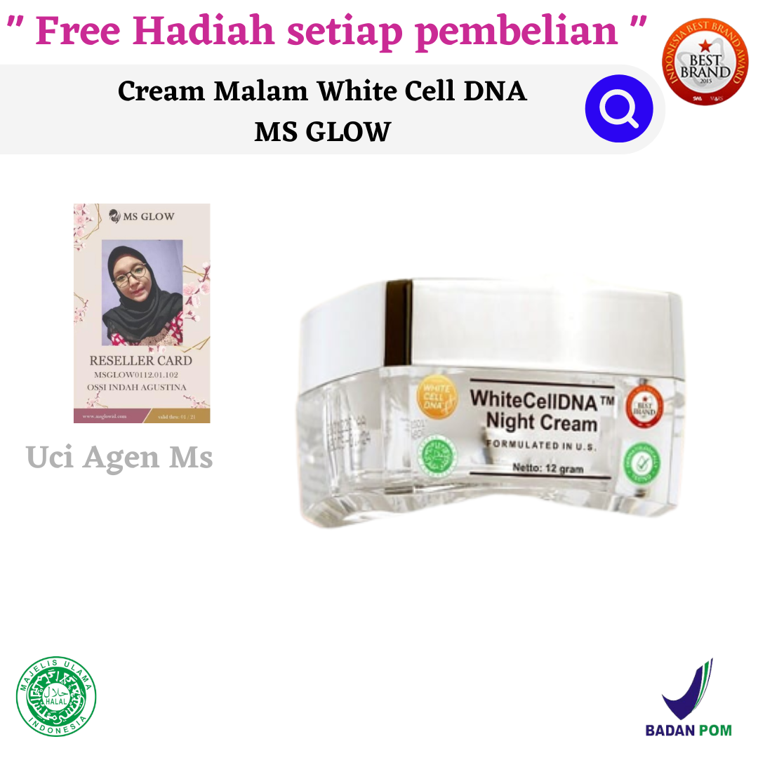 White Cell DNA Night Cream Ms Glow / White Cell DNA Ms Glow / Ms Glow ...