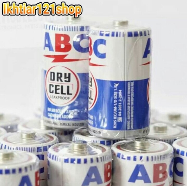 Baterai Battery ABC Biru Tipe D Besar R20 Satuan | Lazada Indonesia