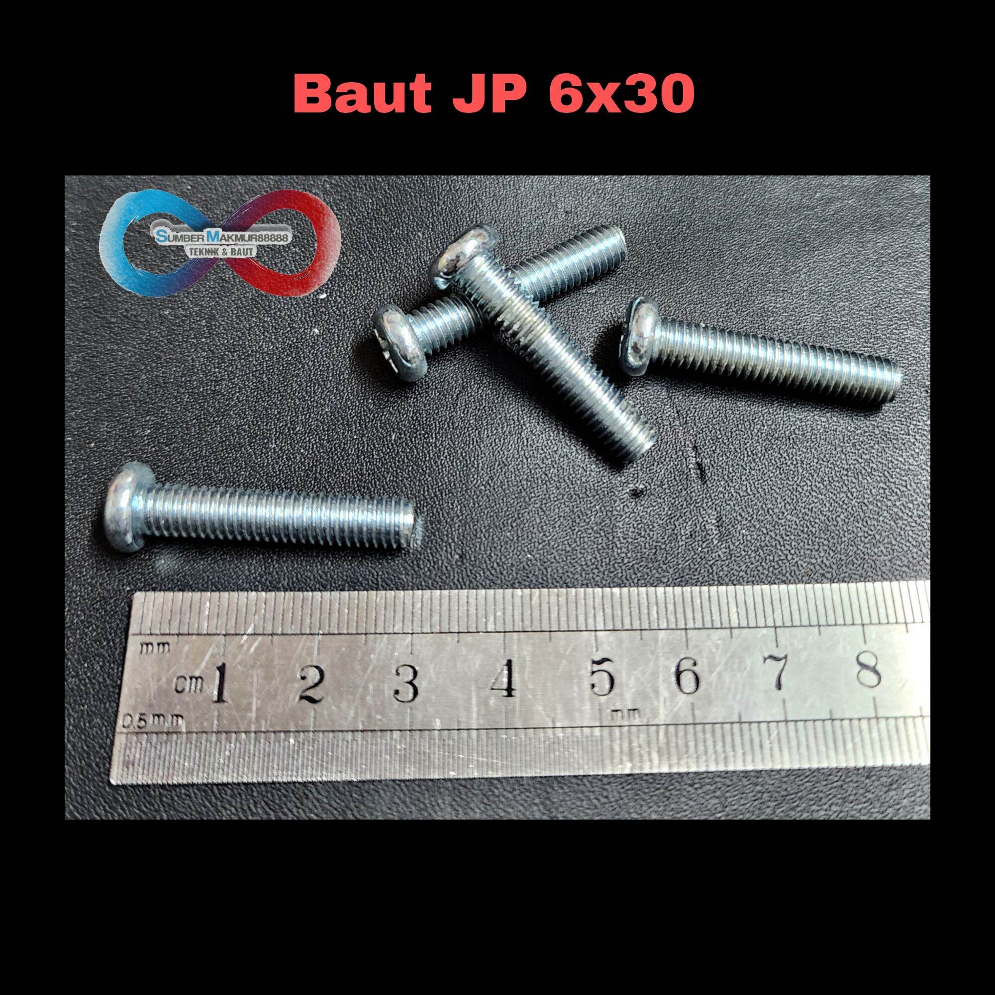 Baut JP 6x30 / Baut obeng per 100 pcs | Lazada Indonesia