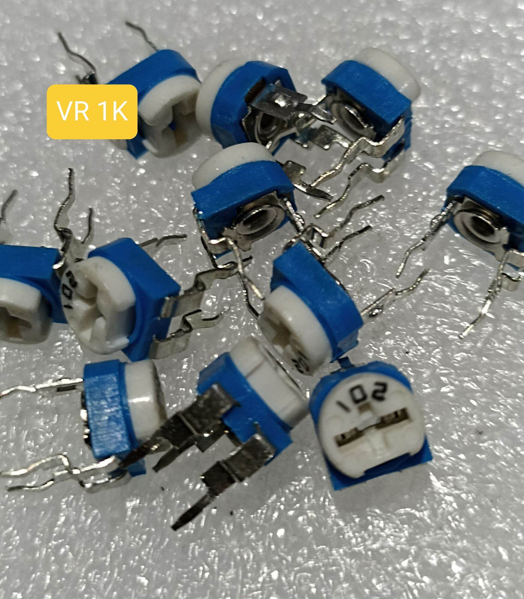 5BUAH Trimpot 1k ( 102 ) Trimpot Trimmer Variable Vertical Vr Blue ...