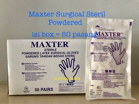 MAXTER Surgical Steril Gloves Latex | Lazada Indonesia