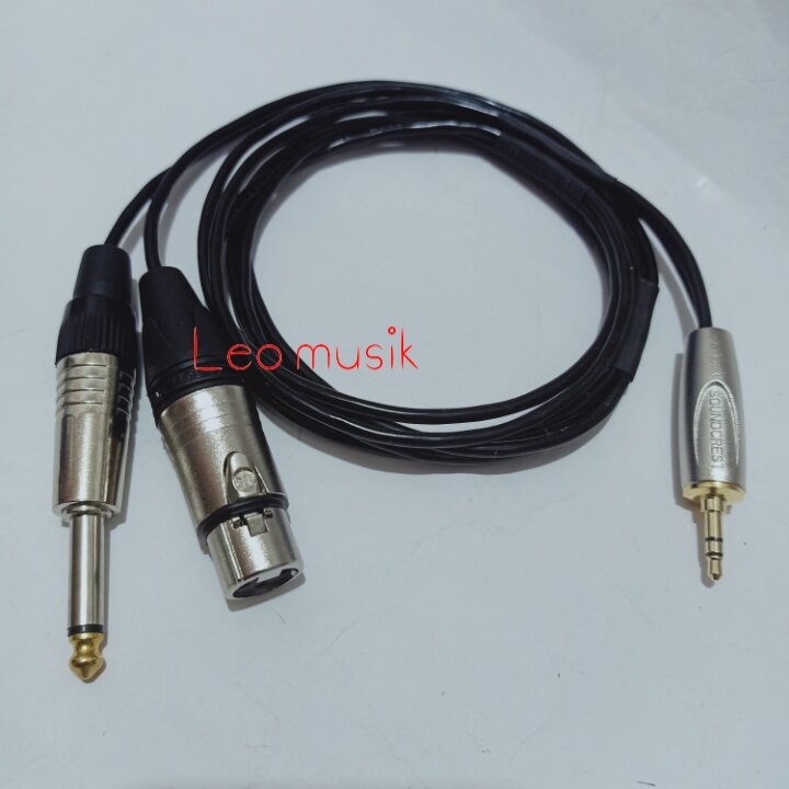 KABEL JACK KOMBINASI JACK MINI STEREO KE CANON FEMALE DAN AKAI MONO 5 ...