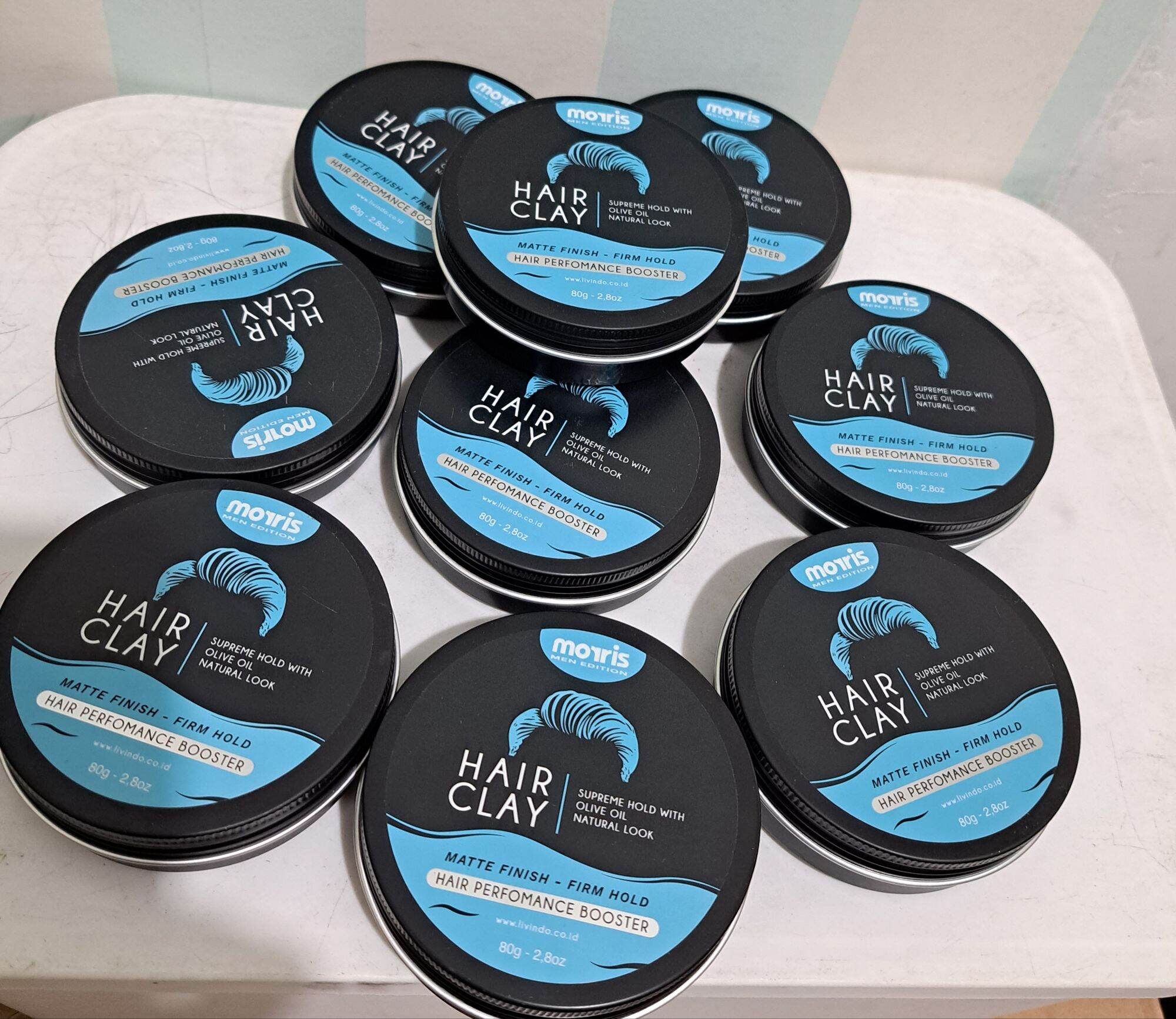 MORRIS HAIR CLAY MATTE FINISH FIRM HOLD 80g 2.8 oz EASY STYLING CLAY ...