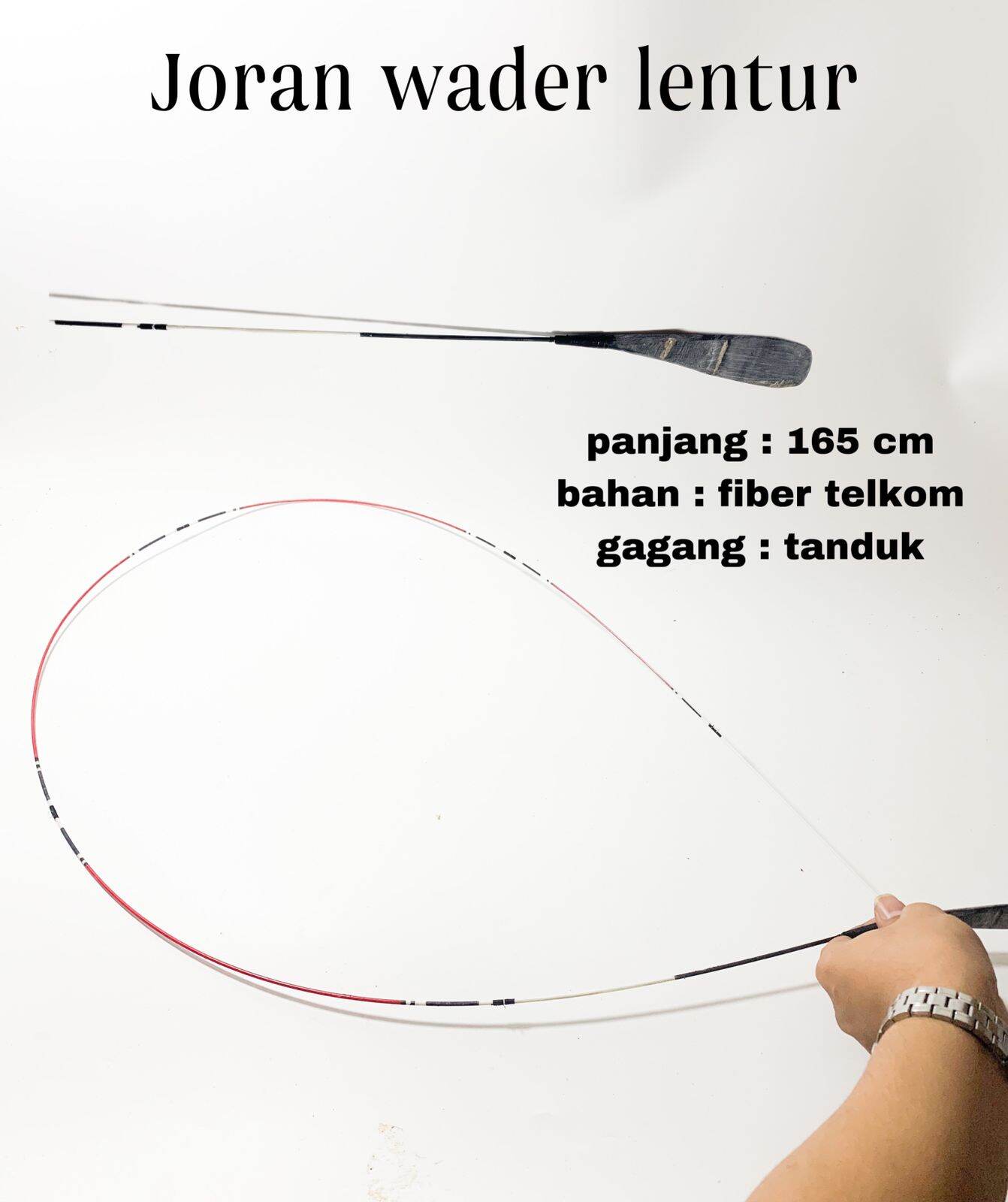 Joran wader lentur 150 cm & 165cm sudah pakai kolongan marit | Lazada ...