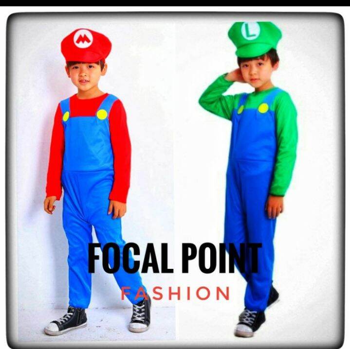 kostum super Mario Bros game Luigi anak karakter halloween party ...