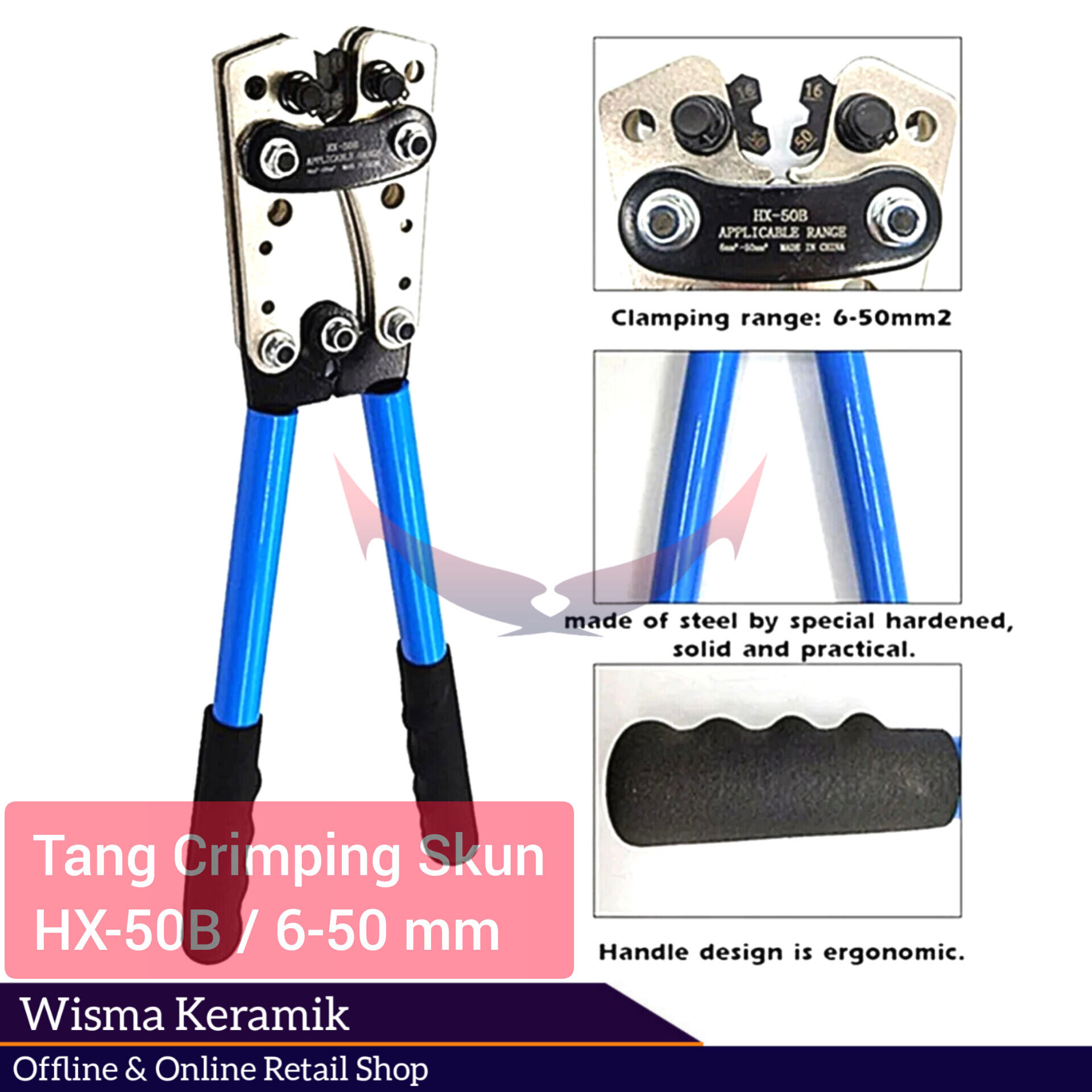 Tang Crimping Skun 6-50 mm Tang Press HX-50B Original | Lazada Indonesia